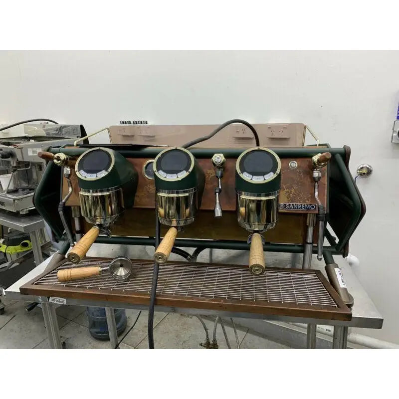 Buy Custom 3 Group Sanremo Cafè Racer In Copper&gold Coffee Machine ...